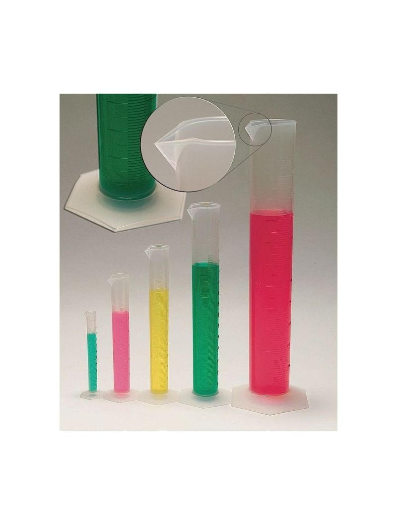 United Scientific Polypropylene Hex Base Measuring Cylinders, 10-2000 ml