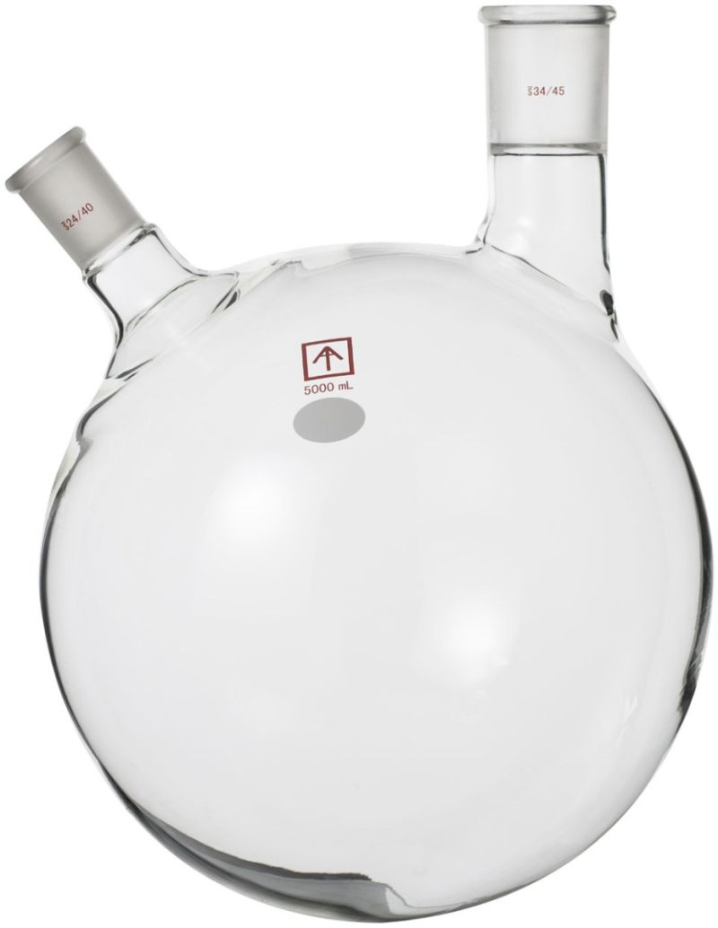 Across International Round Bottom 2-Neck Flask, 5L | The Lab Depot