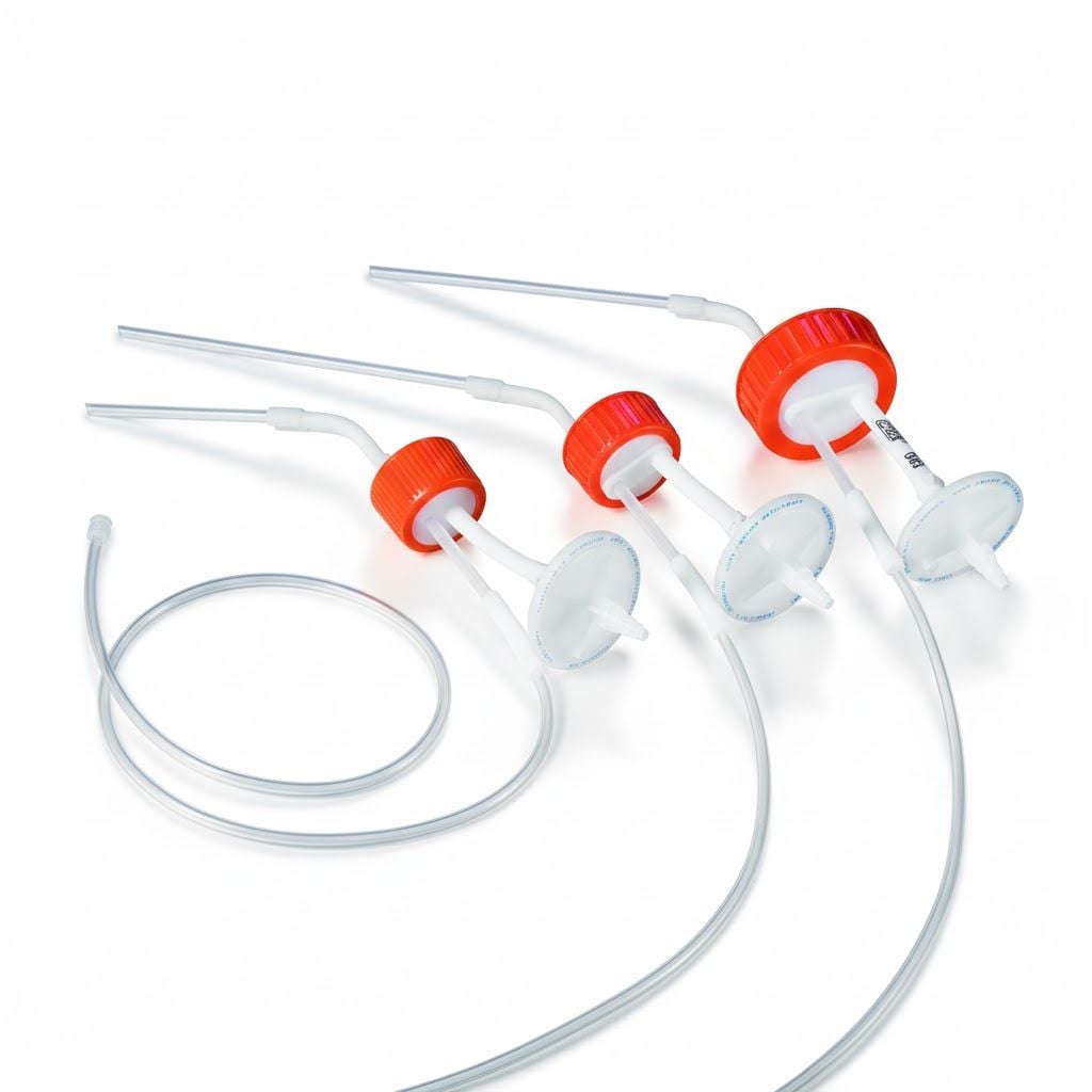 Polycarbonate Vented Erlenmeyer Flask, Dip Tube, Male MPC