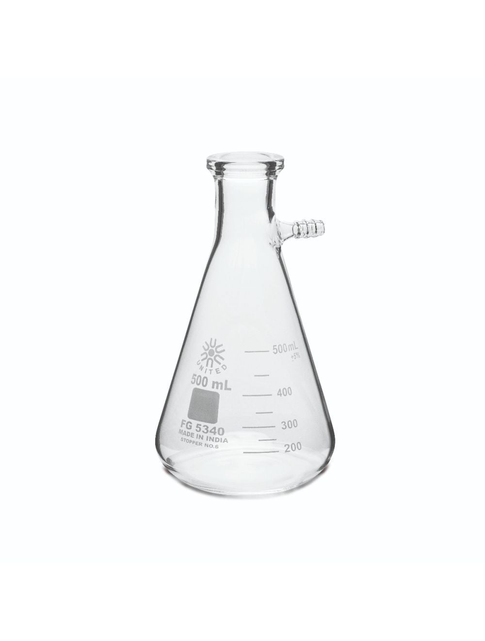 Graduated Glass Filtering Flasks, Bolt Neck Tubulation | United Scientific