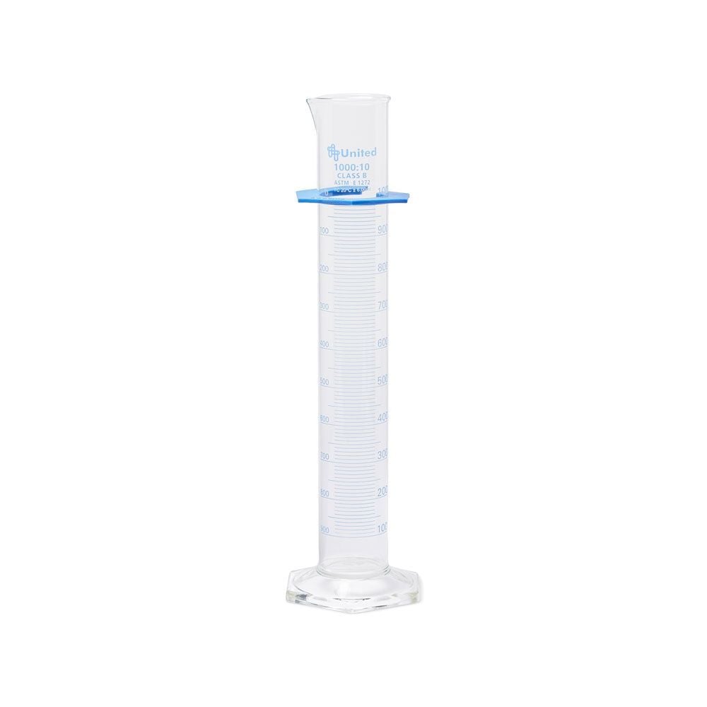 United Scientific Borosilicate Graduated Cylinders, Double Scale