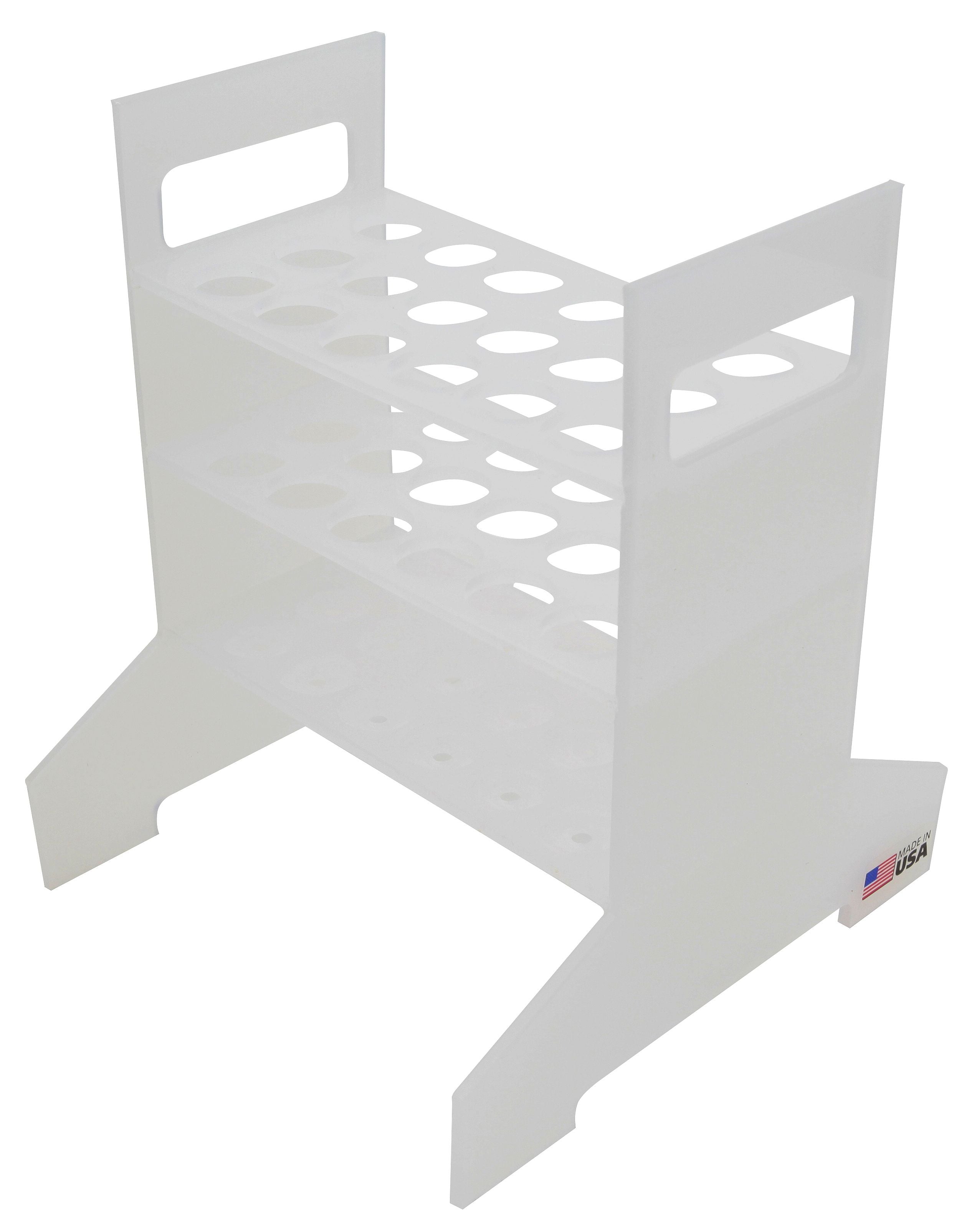 Polypropylene Tall Hydrometer 18 Place Storage Rack