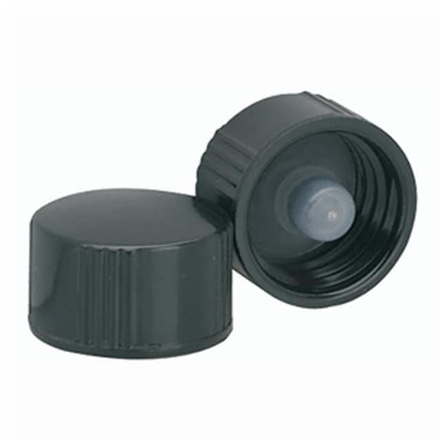 WHEATON® Black Phenolic Screw Caps, PolyCone Liner