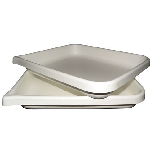 White HDPE Flat Bottom Trays