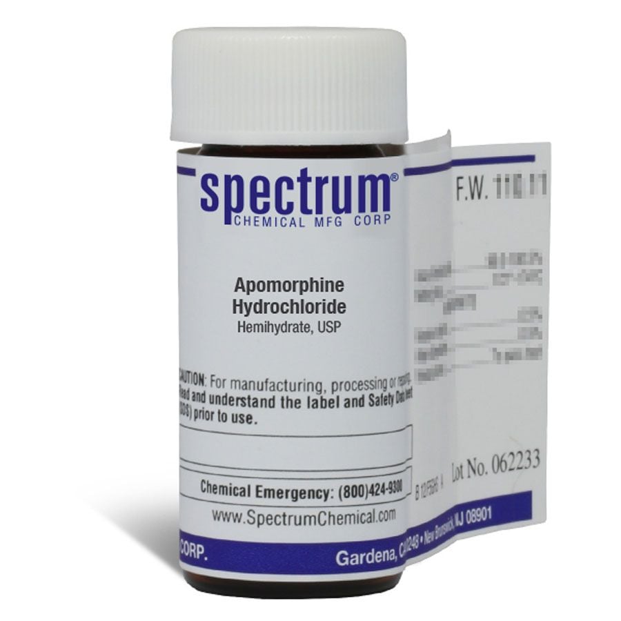 Apomorphine Hydrochloride Hemihydrate USP