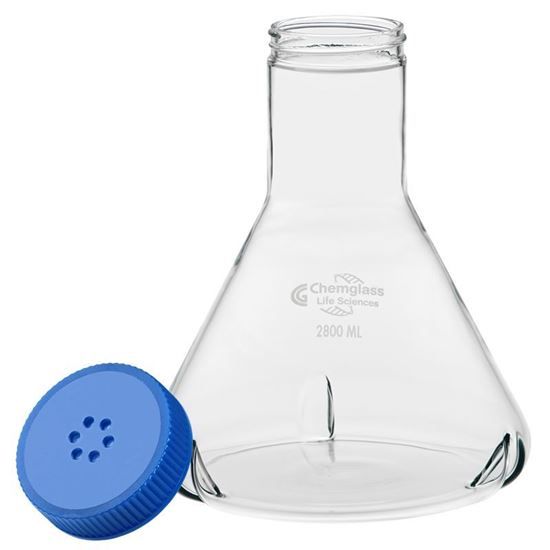 2800mL Fernbach Flasks with 3 Side Baffles