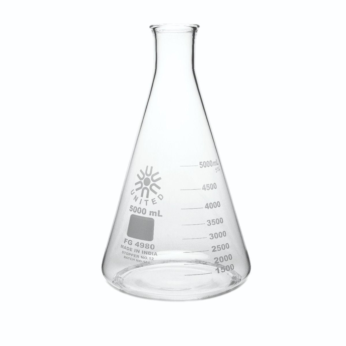 Borosilicate Glass Narrow Mouth Erlenmeyer Flasks | United Scientific