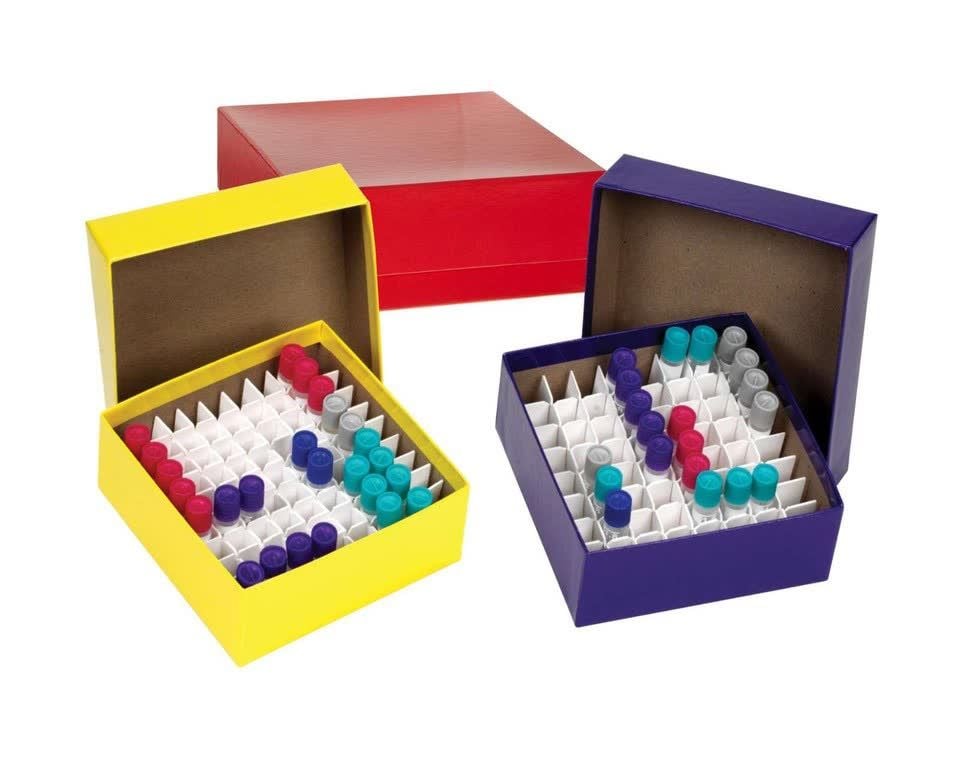Cardboard Cryogenic Vial Boxes and Partitions