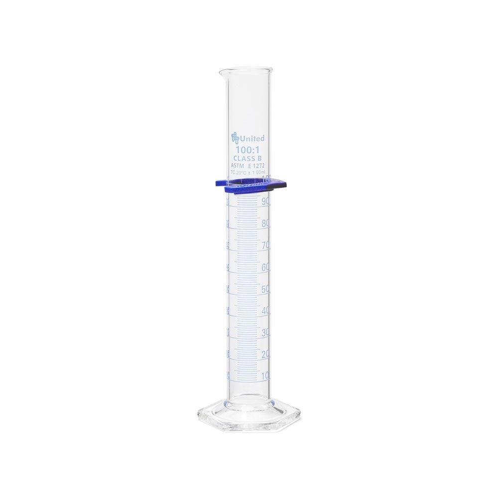 United Scientific Borosilicate Graduated Cylinders, Double Scale