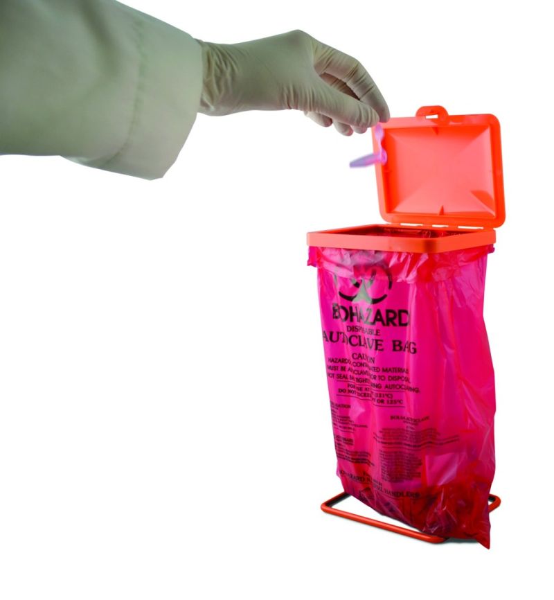 Poxygrid® Benchtop Biohazard Bag Holder Kit (1.6 L) for Safe Waste ...
