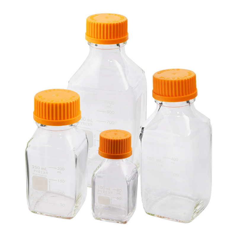 PYREX® Square Glass Media Storage Bottles | Corning