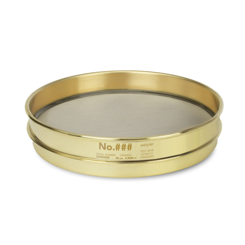 8 Brass/ Stainless Steel ASTM Test Sieves, Half Height