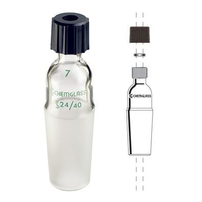 Inlet Thermometer Adapter, #7 & #15 Chem-Thread
