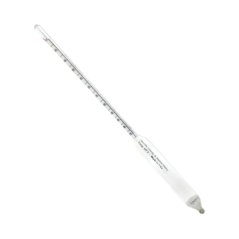 Plain Form Dual Scale Specific Gravity and Baume Hydrometer, 150 mm