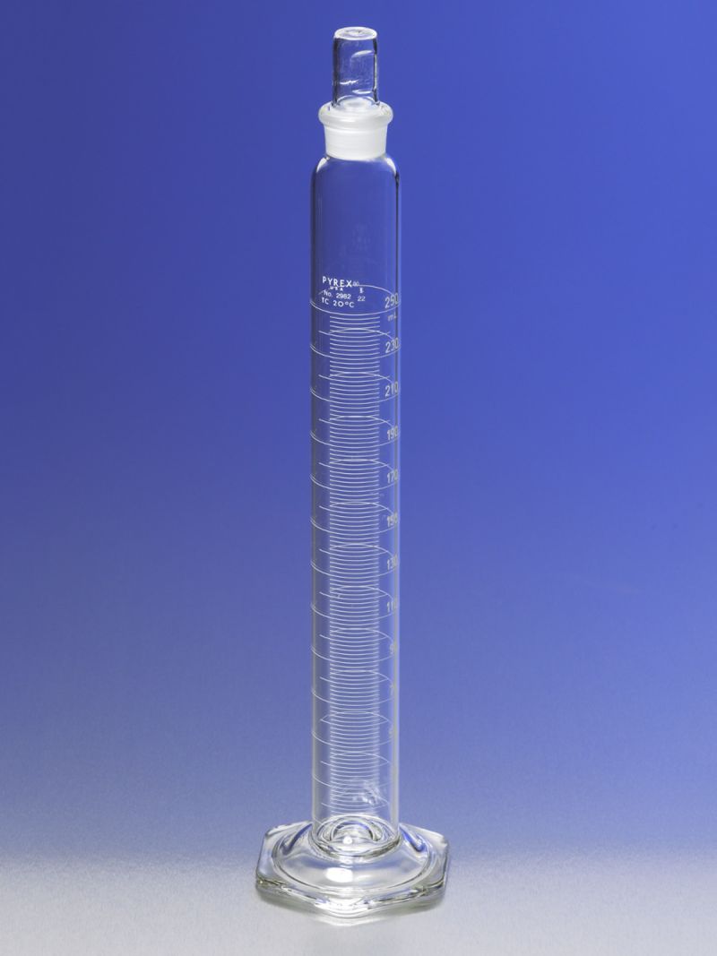 Single Metric Scale Graduated Cylinders (TC), Taper Stopper