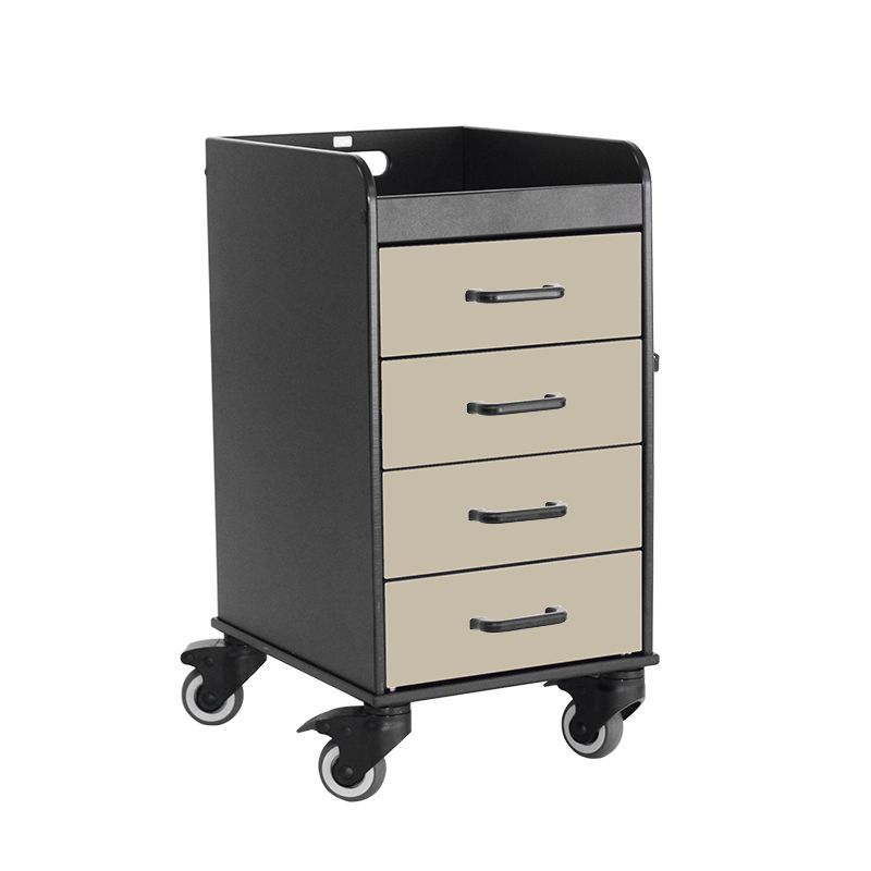 Space-Saving Black Compact Utility Cart